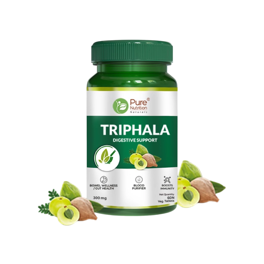 Pure Nutrition Triphala Tablets (Unflavoured) - 60 Tablets