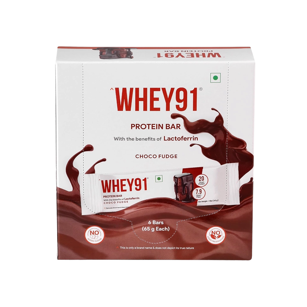 Whey91 Choco Fudge Protein Bars (Choco Fudge) - Pack of 6