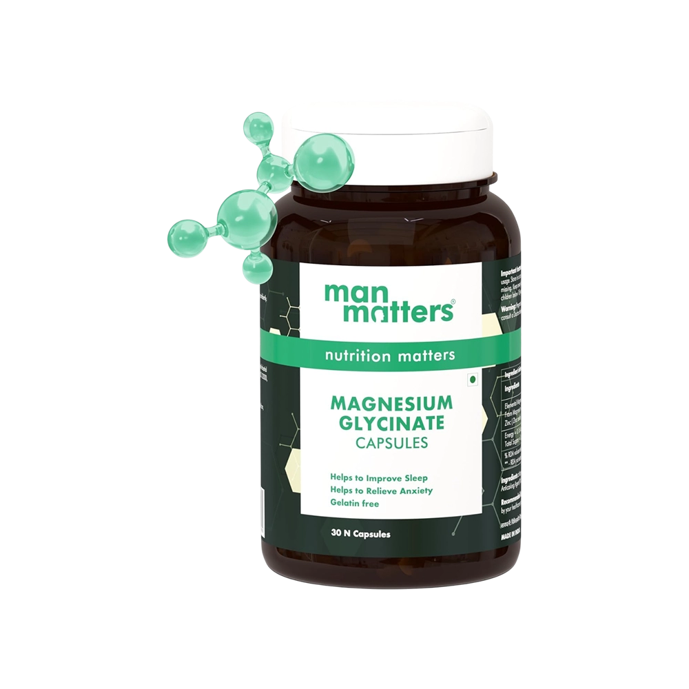 Man Matters Magnesium Glycinate Capsules (Unflavoured) - 30 Capsules
