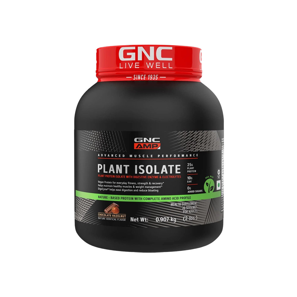 GNC Pure Isolate (Chocolate Hazelnut) - 907 g | Plant-Based Protein