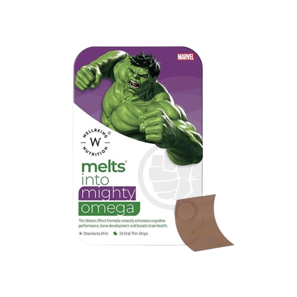 Wellbeing Nutrition Marvel Hulk Melts (Strawberry Mint) - 30 Oral Strips