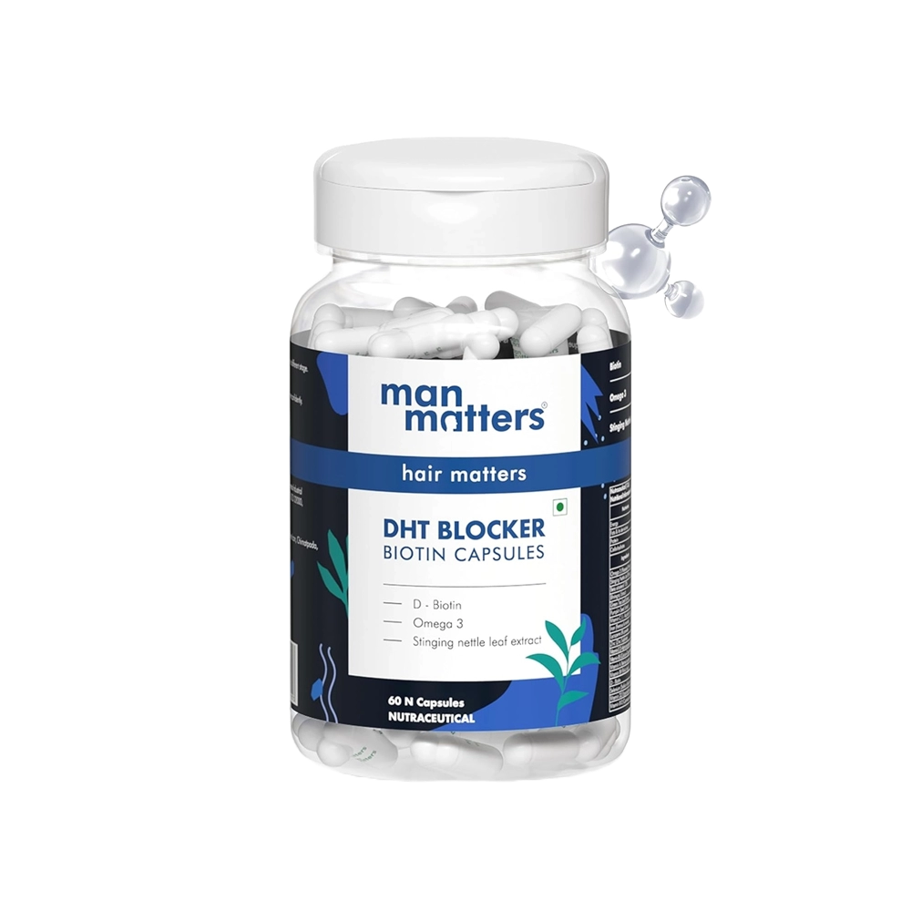 Man Matters DHT Blocker & Biotin (Unflavoured) - 60 Capsules